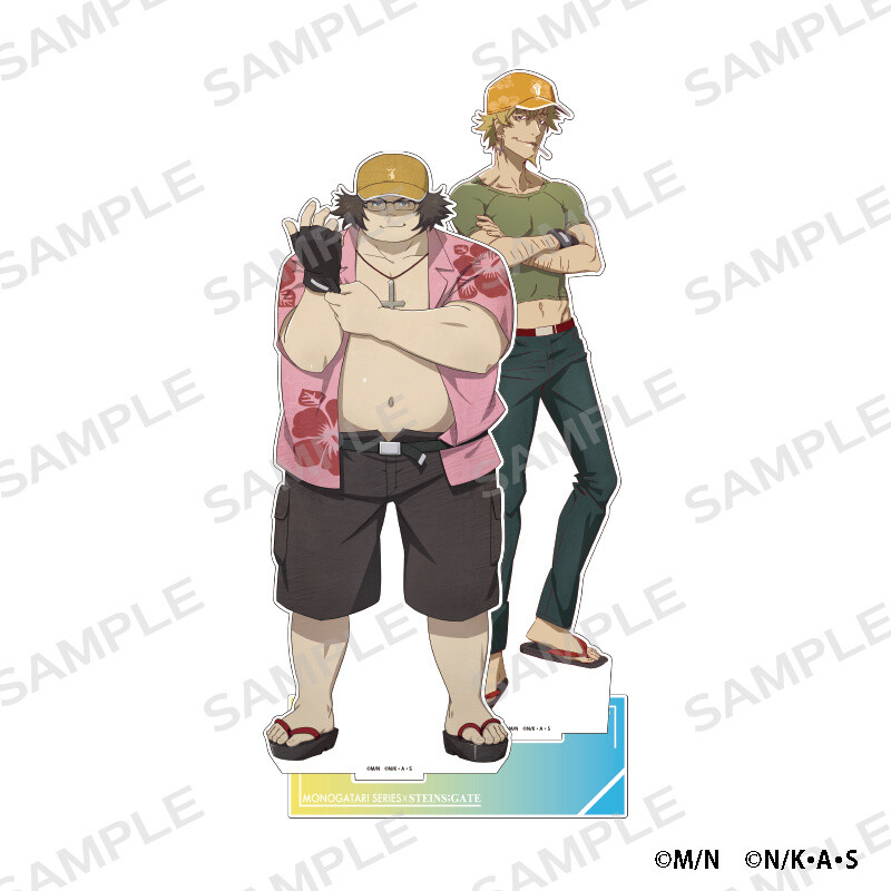 Bakemonogatari x Steins;Gate Big Acrylic Stand Set Meme Oshino x Itaru ...
