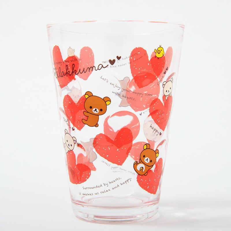 Lots of Hearts Rilakkuma Acrylic Cups: San-X - Tokyo Otaku Mode (TOM)