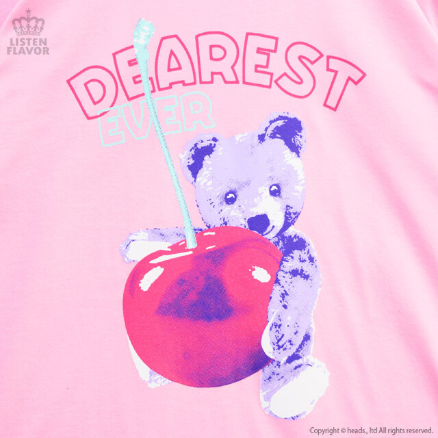 LISTEN FLAVOR Dearest Cherry Bear Big T-Shirt - Tokyo Otaku Mode (TOM)