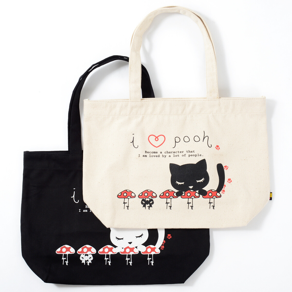 Osumashi Pooh-chan Mushrooms & Pooh-chan Tote Bags - Tokyo Otaku Mode (TOM)