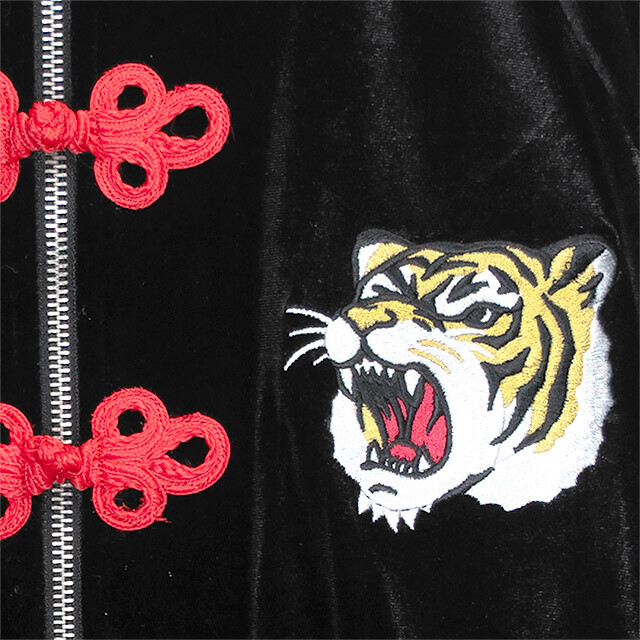 LISTEN FLAVOR Tiger China Velour Track Jacket - Tokyo Otaku Mode (TOM)