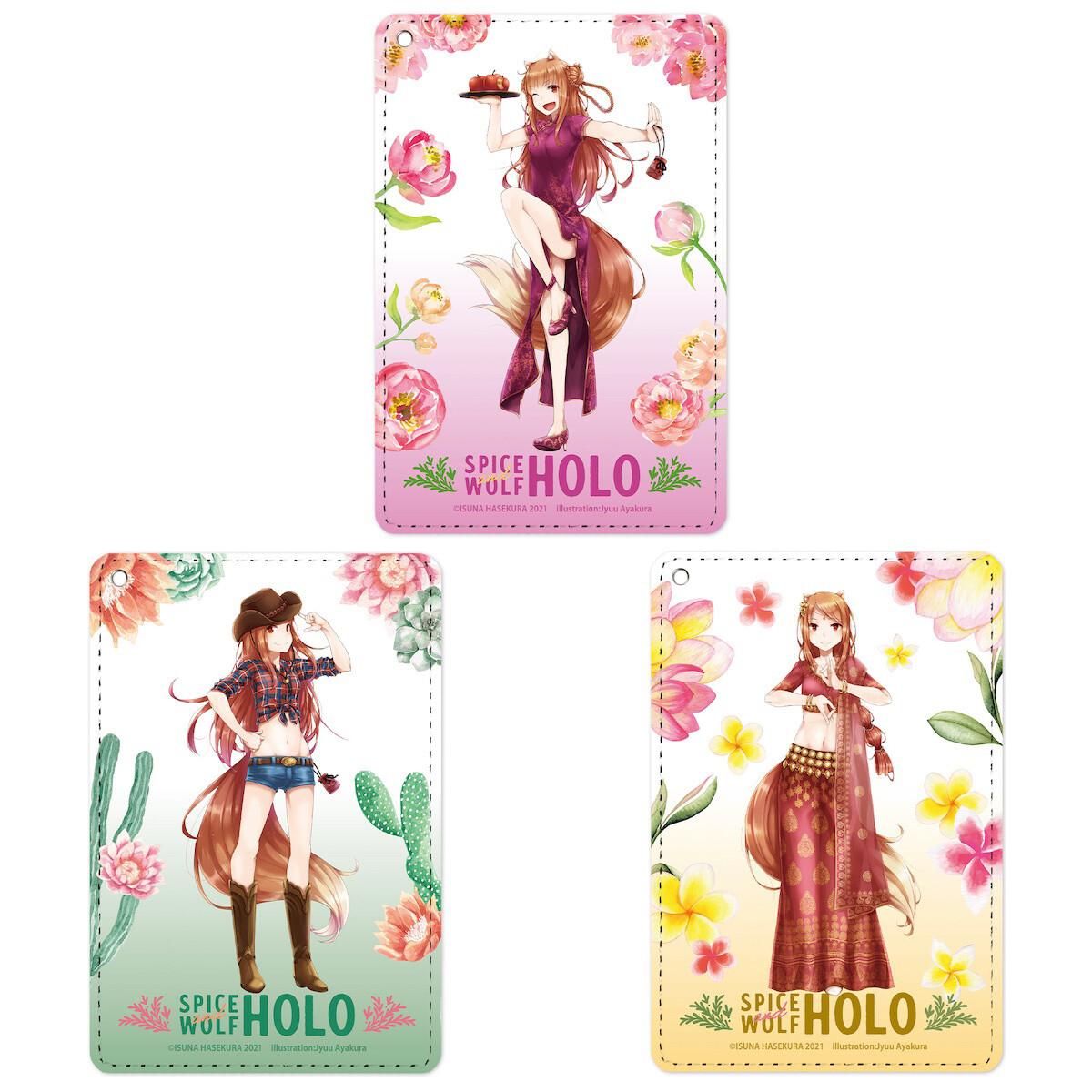 Spice and Wolf Jyuu Ayakura Illustration Holo 1-Pocket Pass Case ...