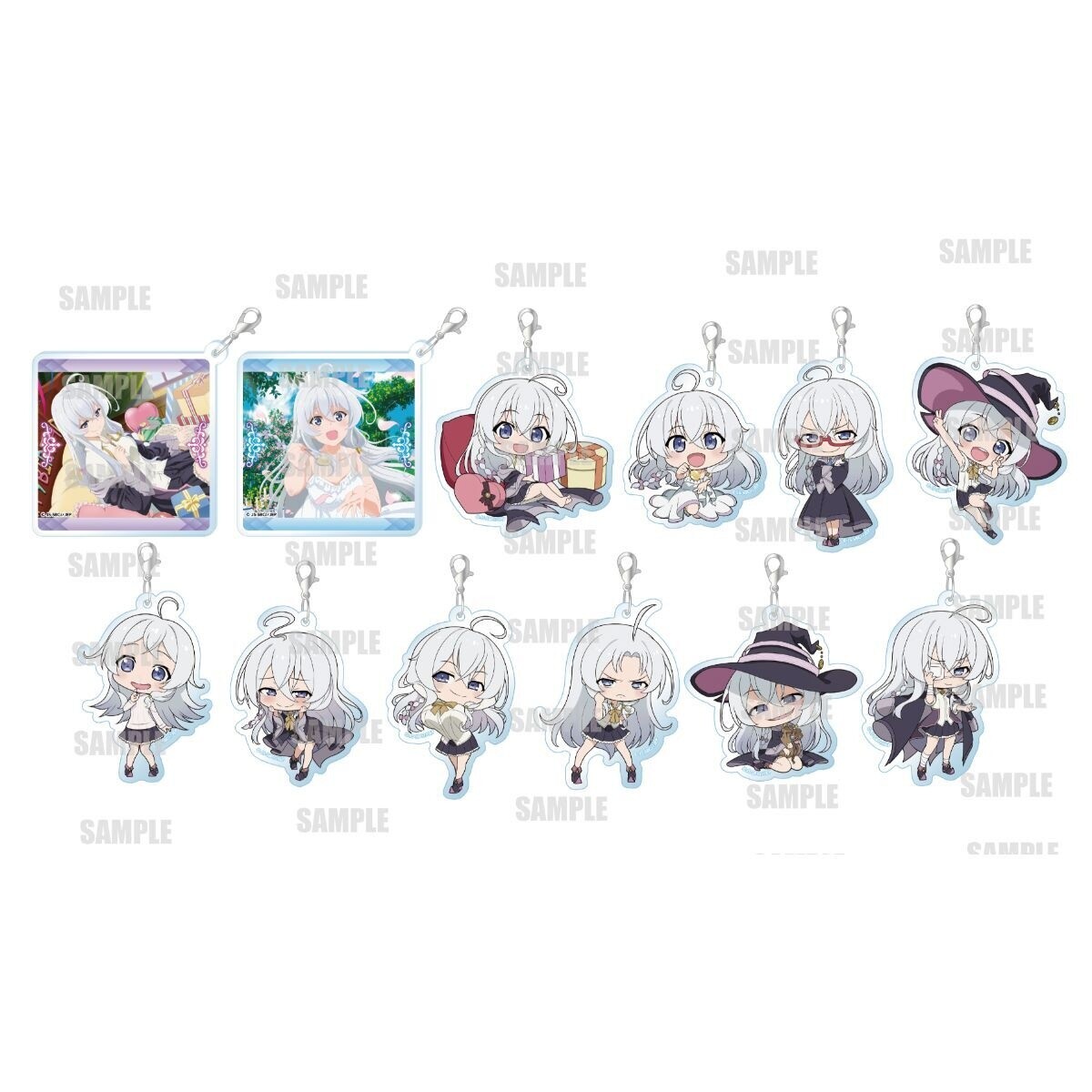 Wandering Witch: The Journey of Elaina Tradable Acrylic Charms Happy ...