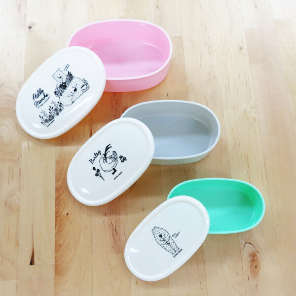 Hello Marche Botanical Series Elliptical Lunch Box 3-Piece Set - Tokyo ...