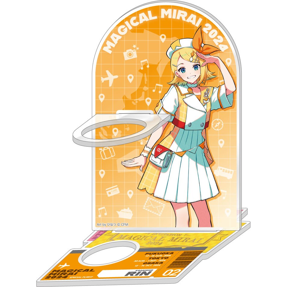 Hatsune Miku Magical Mirai 2024 Acrylic Pen Light Stand Kagamine Rin ...