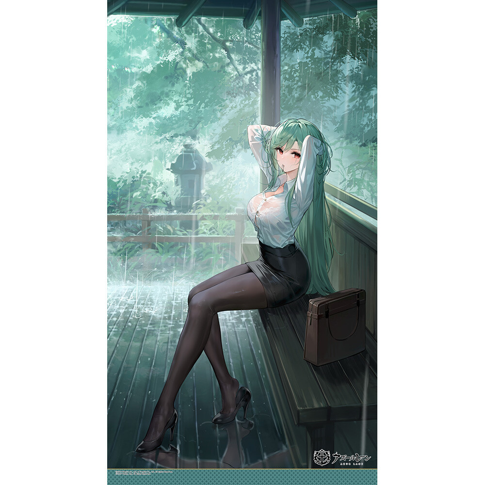 Azur Lane Japanese Curtains Littorio: Sitting in the Rain Ver.: Curtain ...