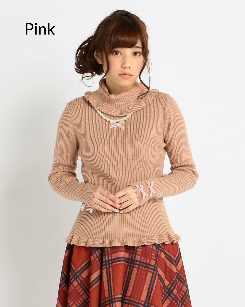 LIZ LISA Ruffle & Pearl Turtleneck - Tokyo Otaku Mode (TOM)