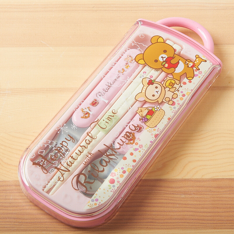 Rilakkuma Trio Utensil Set (Happy Natural Time): San-X - Tokyo Otaku ...
