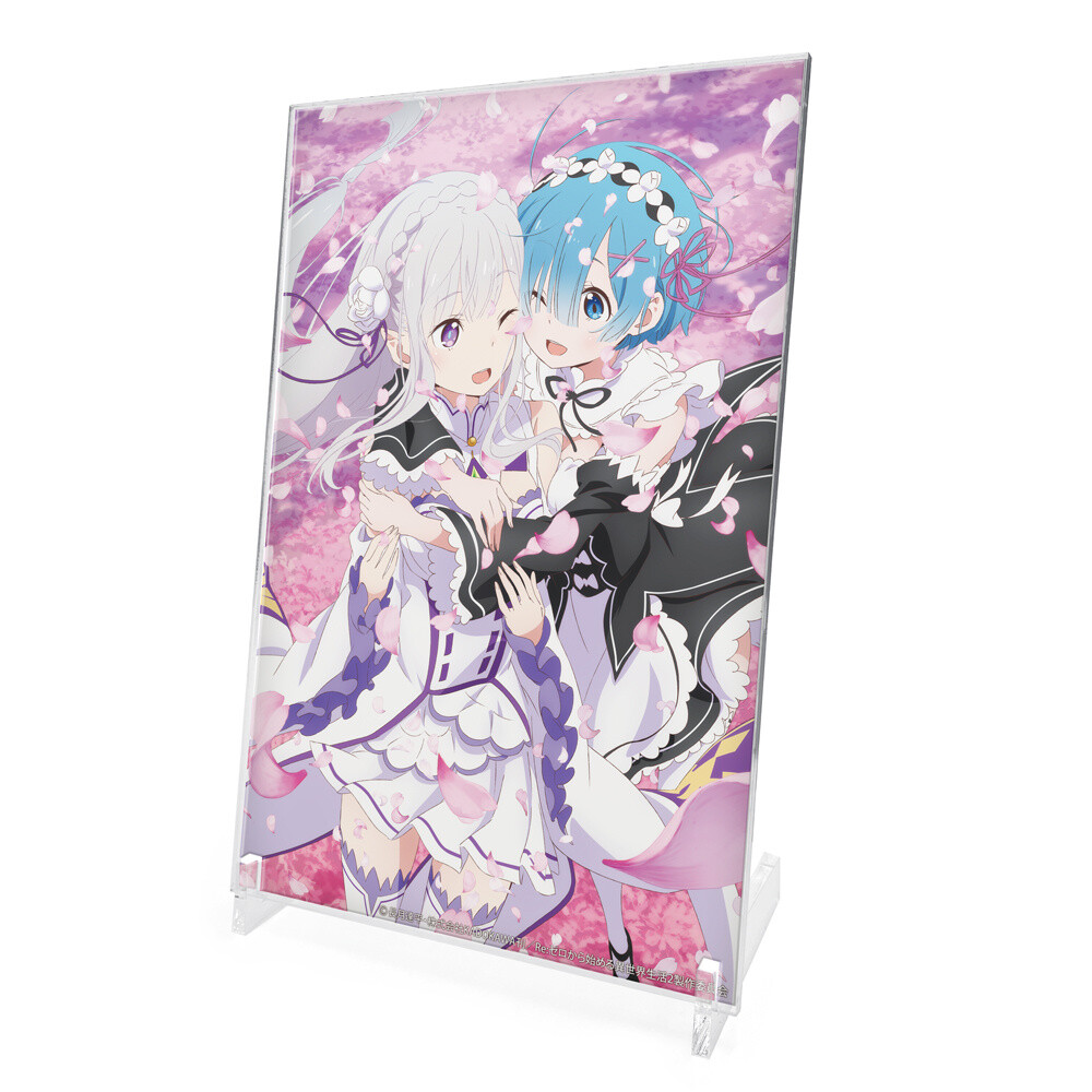 Re:Zero -Starting Life In Another World- Emilia & Rem Acrylic Art Stand ...