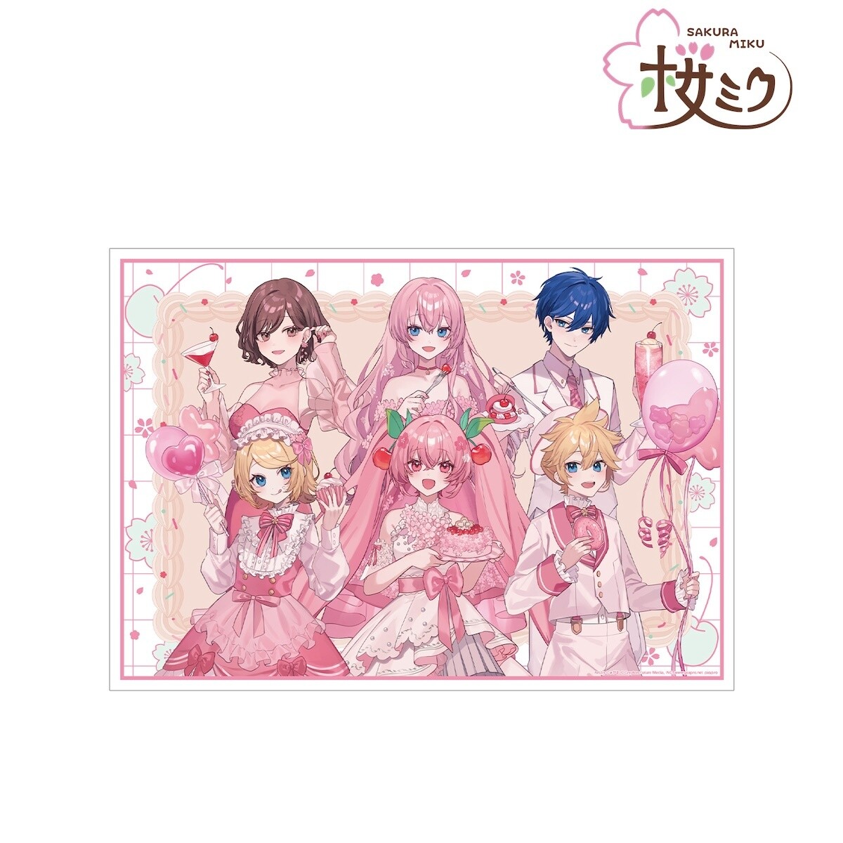 Sakura Miku Group: Sakura Party Ver. Art by Shugao A3 Matte Effect ...