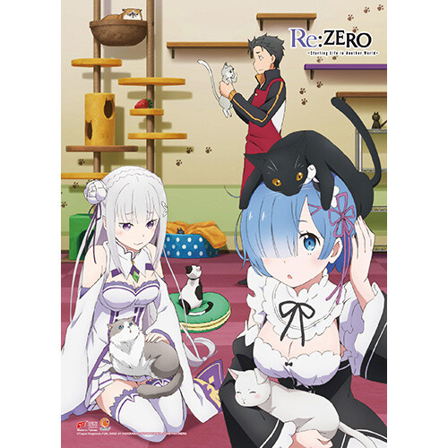 Re:Zero Characters & Cats Premium Wall Scroll - Tokyo Otaku Mode (TOM)