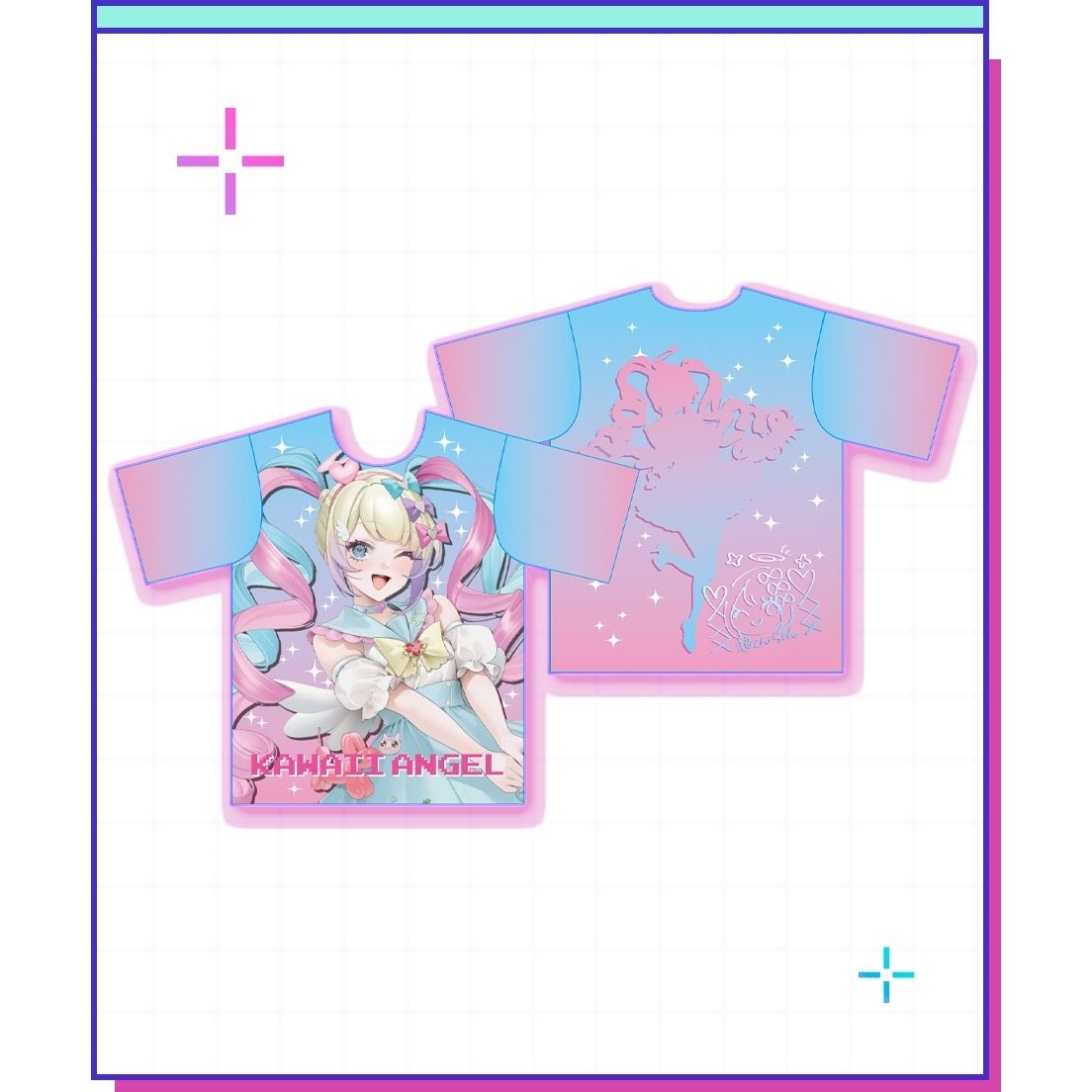 Needy Streamer OverloadCho Ten-chan Full Graphic T-shirt - Tokyo Otaku ...