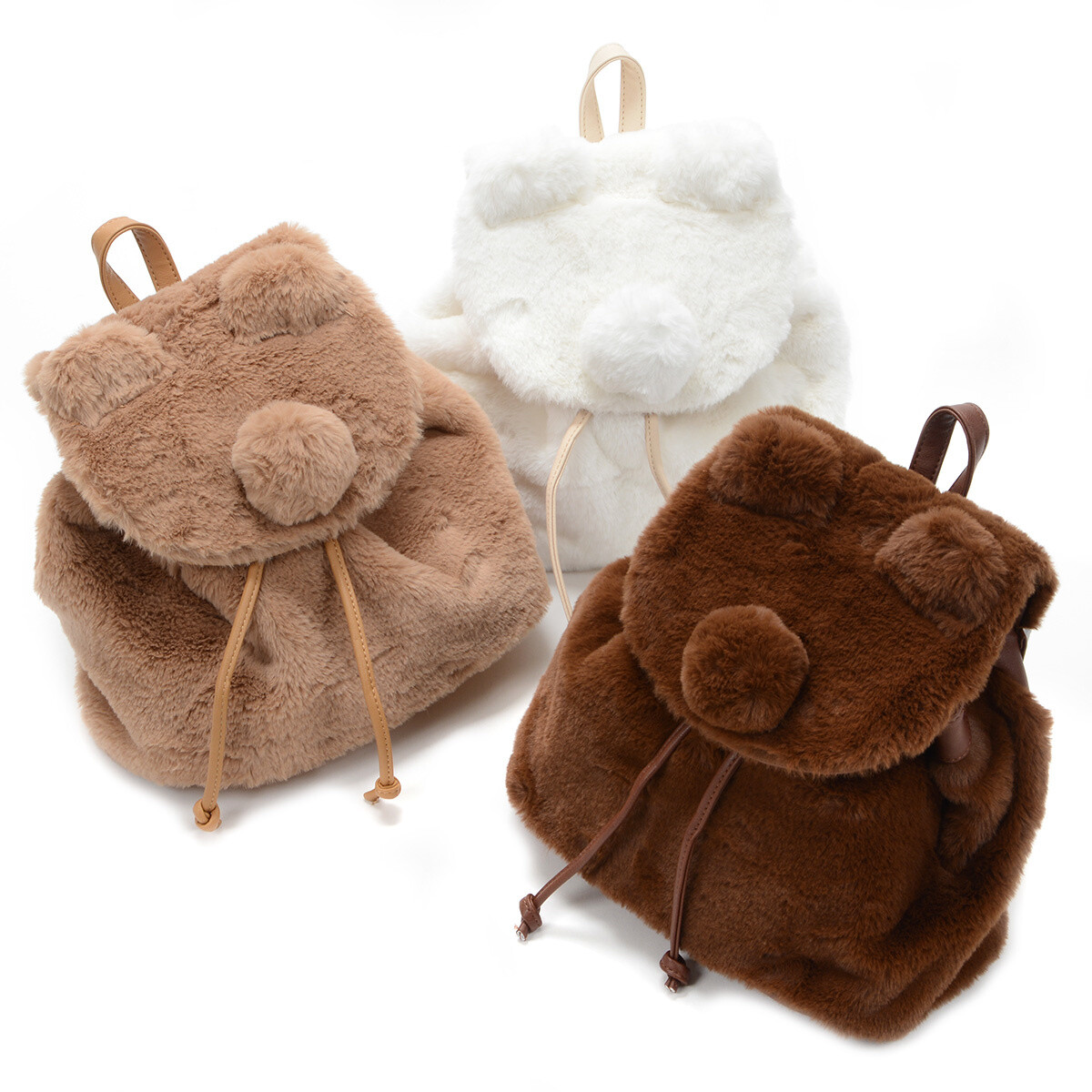 FLAPPER Bear Ears Faux Fur Backpack - Tokyo Otaku Mode (TOM)