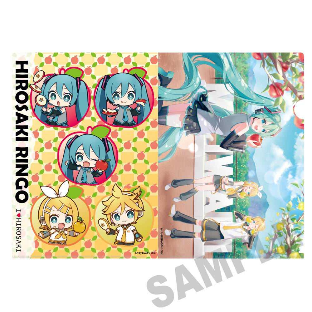 Hatsune Miku × Hirosaki Apple Clear File Folder 2 Art by Asagao Minoru ...
