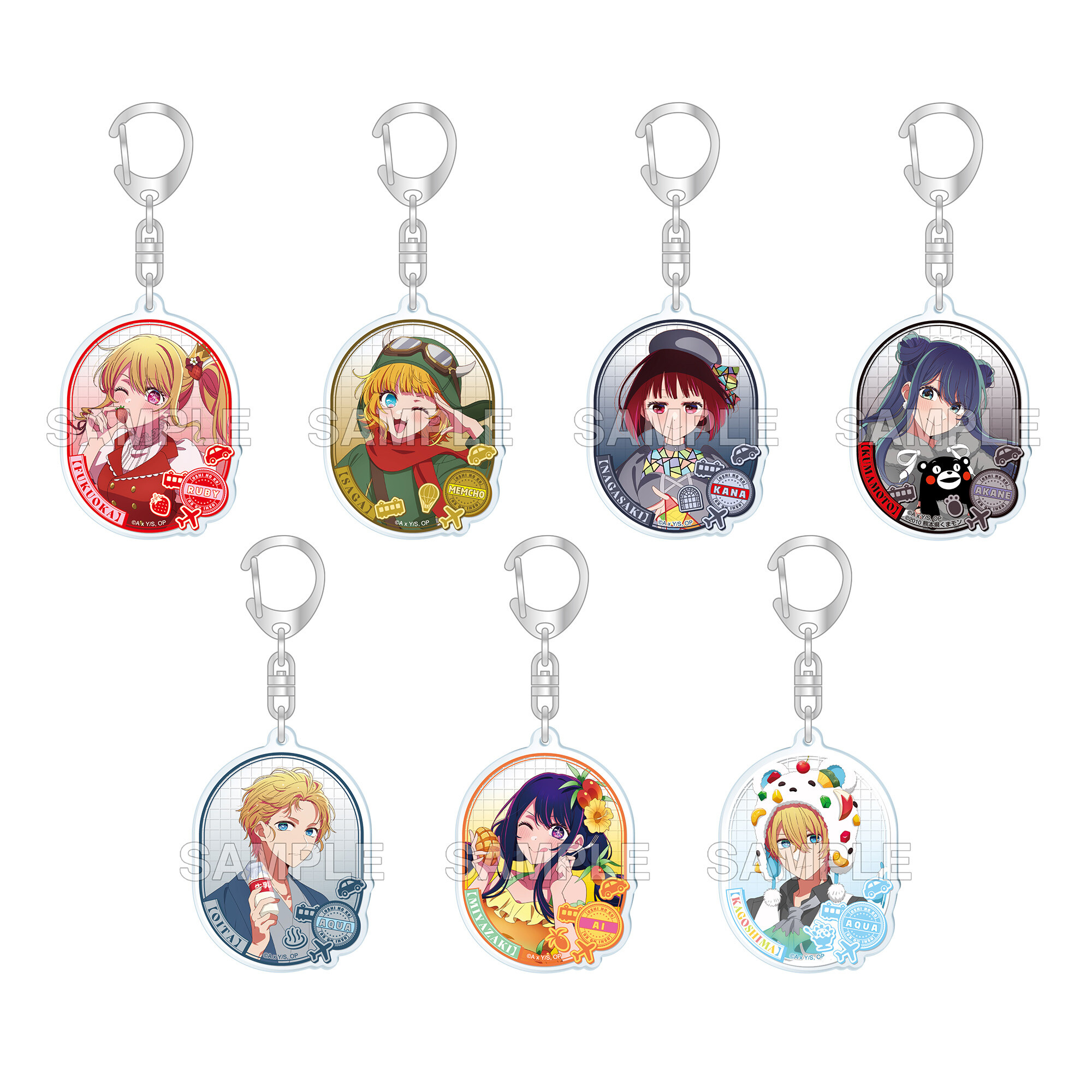 Oshi no Ko [47 Todofuken no Ko] Tradable Acrylic Keychain Kyushu Area ...