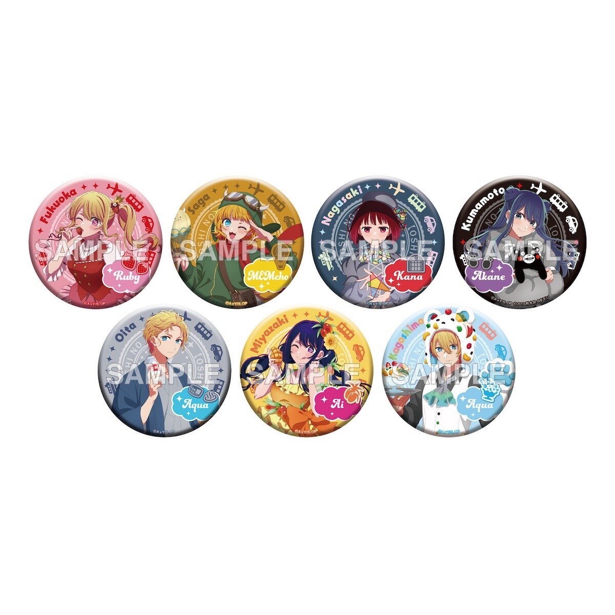 Oshi no Ko [47 Todofuken no Ko] Tradable Tin Badges Kyushu Area ...