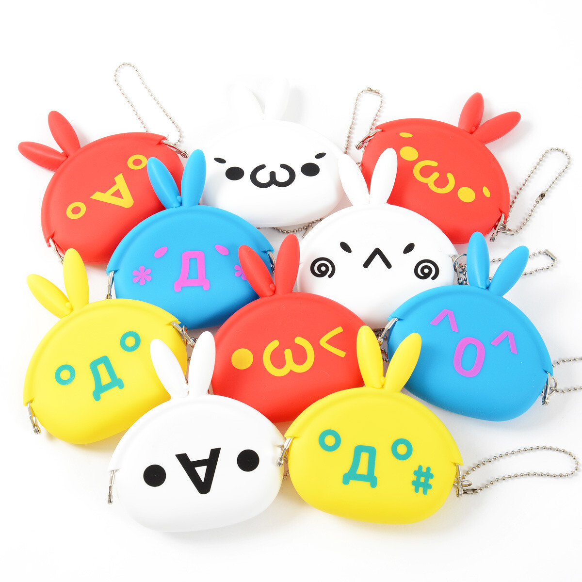 Kaomoji Gamaguchi Silicone Coin Pouches - Tokyo Otaku Mode (TOM)