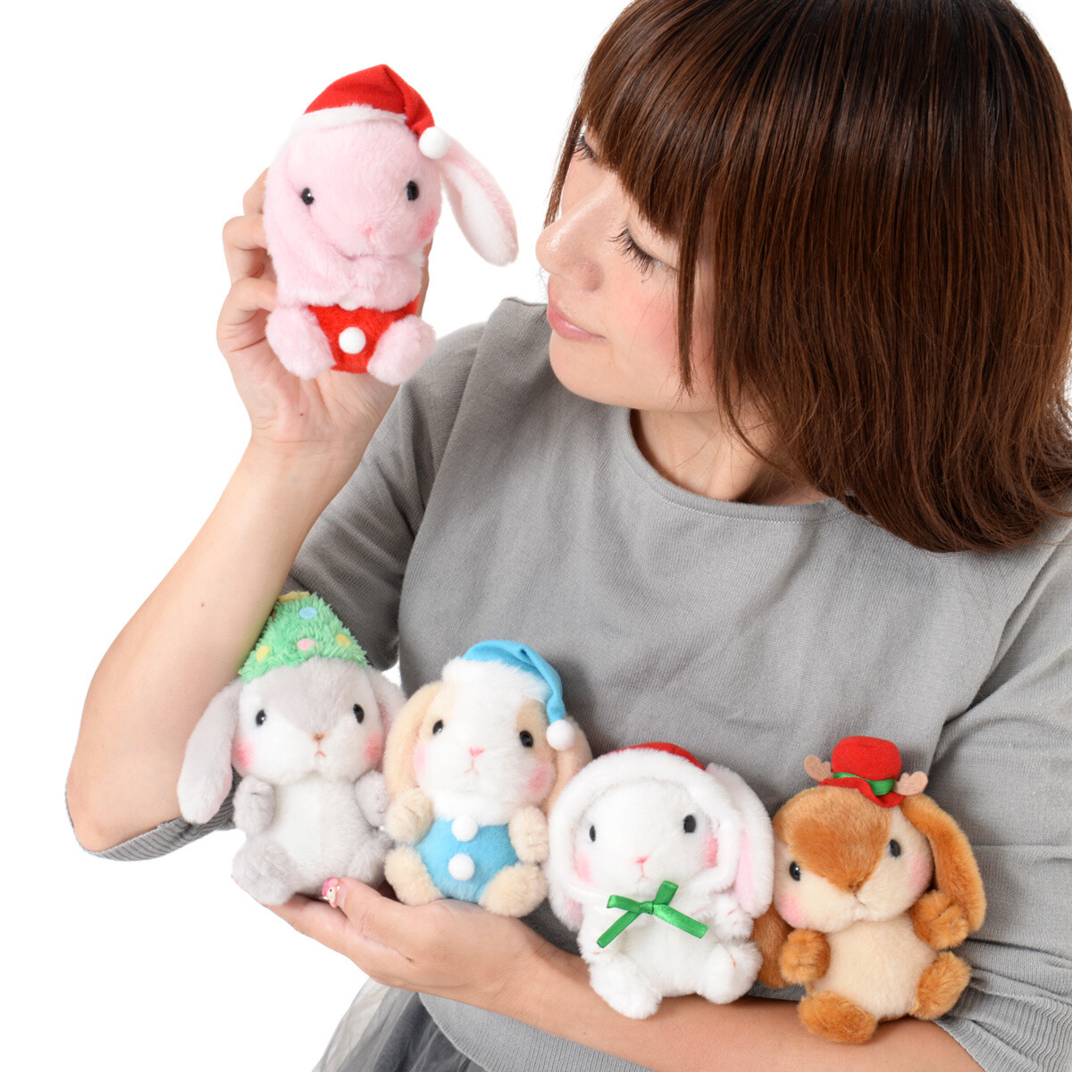 Pote Usa Loppy Merry Christmas Rabbit Plush Collection (Ball Chain ...