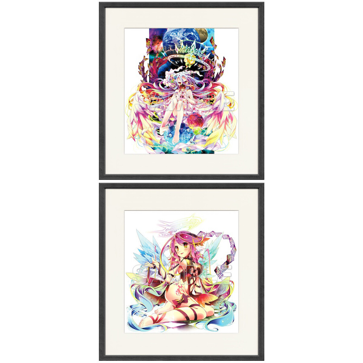 No Game No Life 10th Anniversary Framed Art Print Replica Collection ...