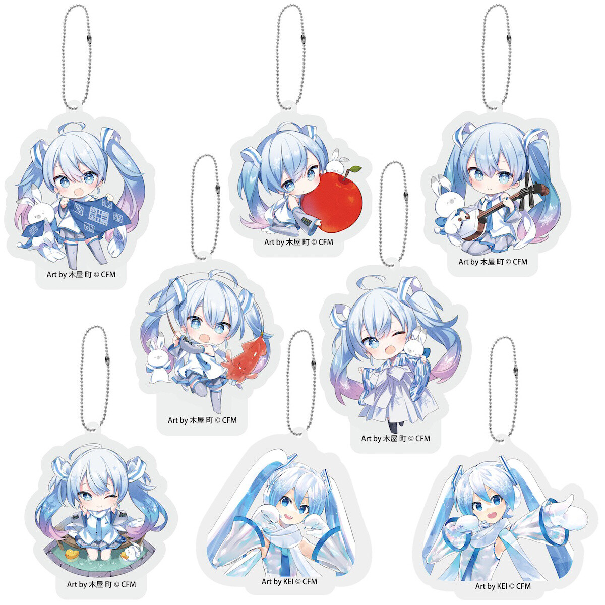 Snow Miku x Hirohako Fluffy Felt Keychain Collection - Tokyo Otaku Mode ...